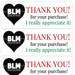 Office | Thank You Stickers Black Lives Matter Labels Blm | Poshmark